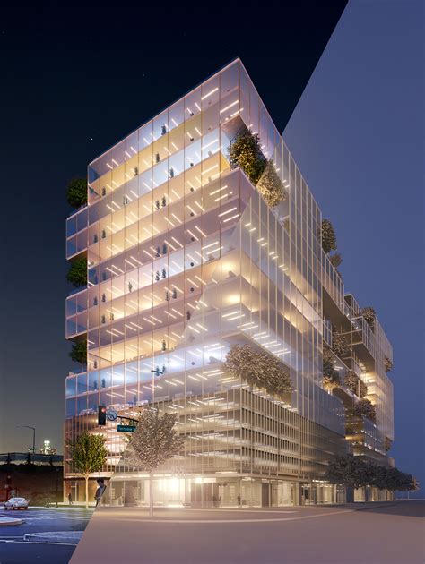 Rendering Of The High Rise Office Building On Behance