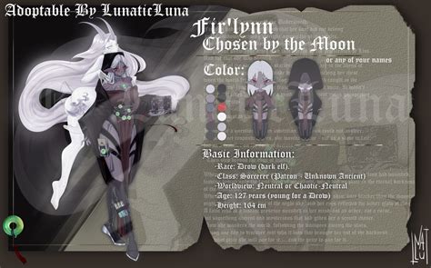 Closed Adoptable 597 Drow Warlock By Lunaticluna0 On Deviantart