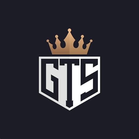 Premium Vector Luxury Gts Logo With Crown Elegant Initials Gts Letter