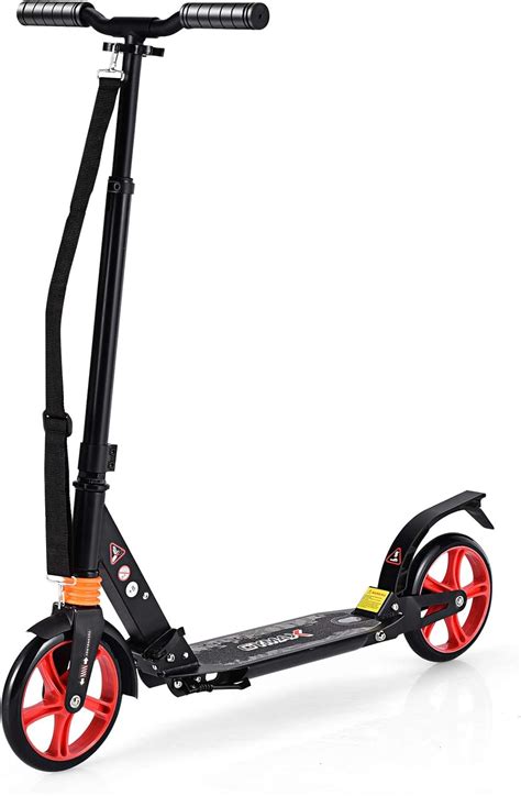 Costway Scooter Mit Ständer Kinder Roller Höhenverstellbar Tretroller Klappbar Cityroller Bis