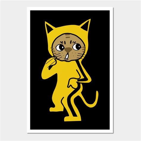 Bruce Lee Cat Wall Art Print Martial Arts Yellow Suit