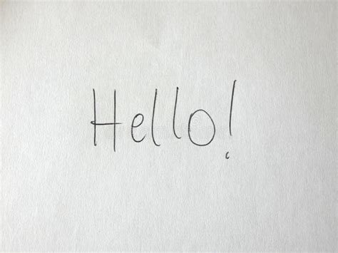 Hello Writing Hand Stock Image Image Of Calligraphic 100747221