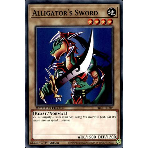 Alligators Sword Sbc1 Enb08 Yu Gi Oh Card Deckboosters