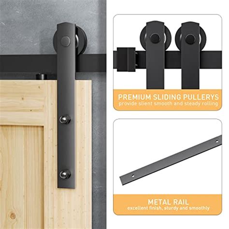 Signstek 152cm5ft Sliding Door Track Sliding Barn Door Hardware Kit