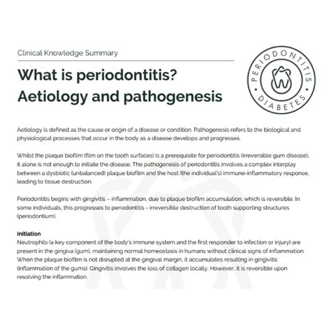 What Is Periodontitis Aetiology And Pathogenesis The Periodontitis