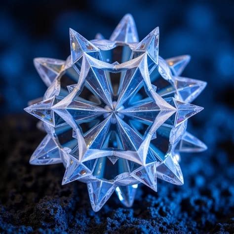Free Prismatic Crystal Star Image Crystal Geometric Snowflake