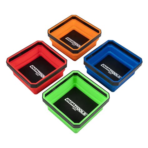 Oemtools Magnetic Foldable Trays 4 Pack Collapsible Rubber