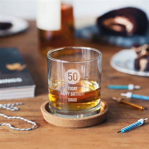 Personalised Special Age Birthday Whisky Glass For Him By Becky Broome