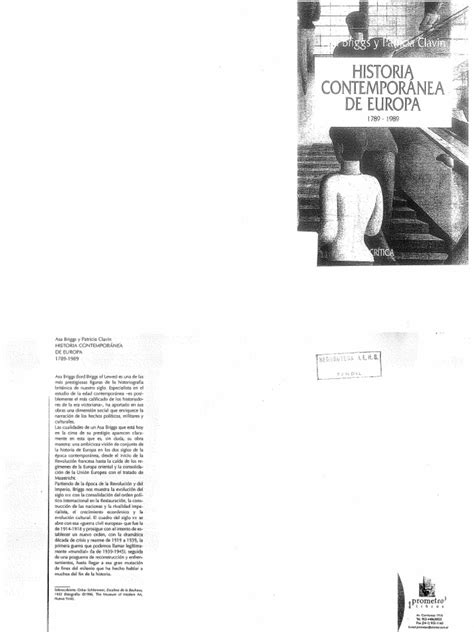 Asa Briggs Y Patricia Clavin Historia Contemporánea De Europa 1789
