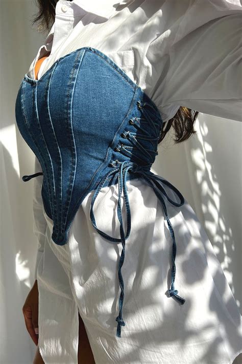 4ever Denim Corset Top Large Denim Corset Fashion Outfits Corset