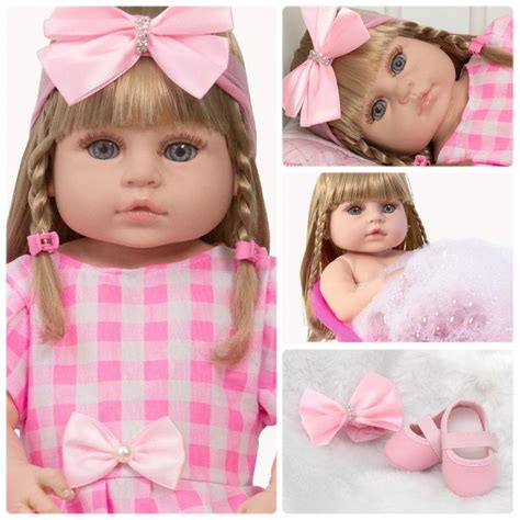 Boneca Estilo Reborn Barbie Barata Realista Pode Molhar Cegonha