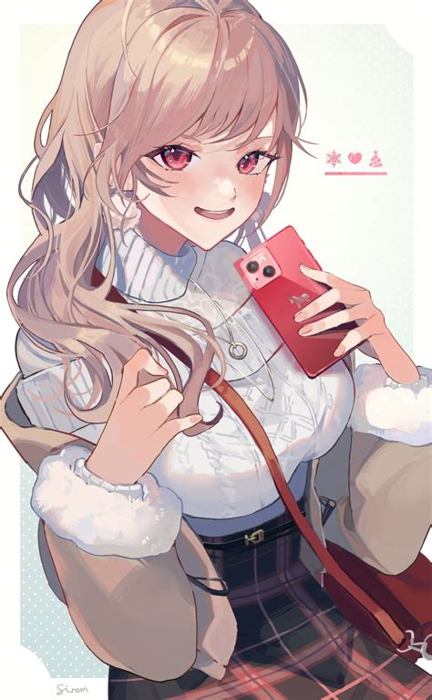 フレン見て 冬服かわいい ️☺️ 」しろむのイラスト