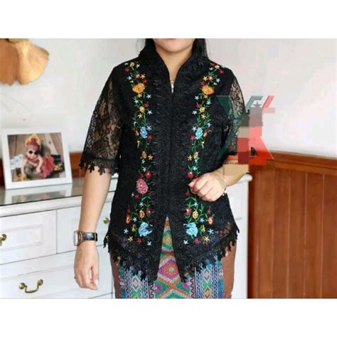 Jual Blouse Brukat Mix Bordirandrenda Lapis Puring Shopee Indonesia