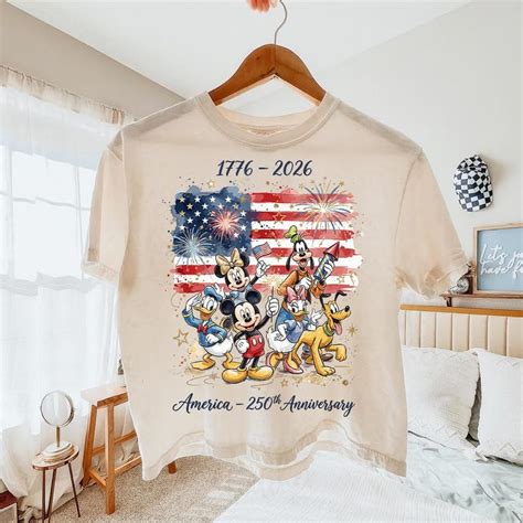 Usa 250th Anniversary Disney Png Mickey Minnie Donald Goofy Patriotic