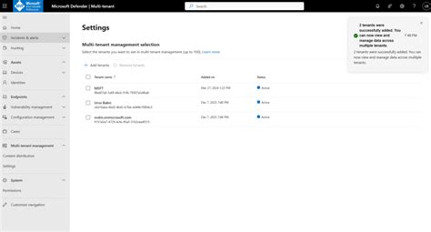 Microsoft Defender Multitenant Management