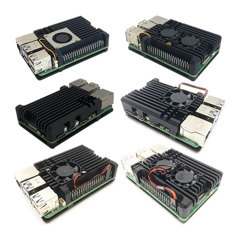 Raspberry Pi 5 Aluminum Heatsink Case With 5v Cooling Fan