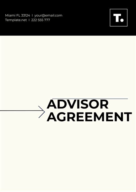 Free Advisory Agreement Templates Editable And Printable