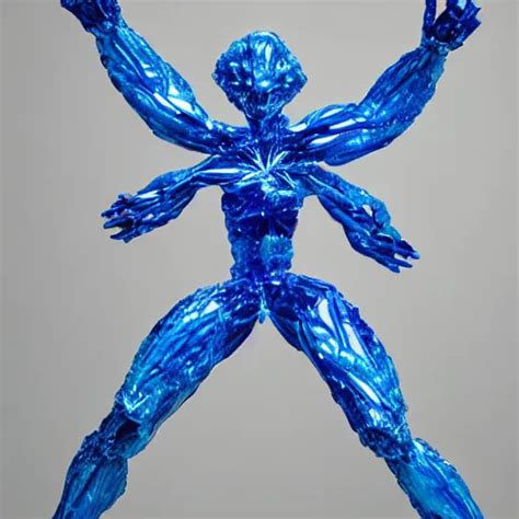 Blue Crystal Exploding 4k Blue Double Exposures Stable