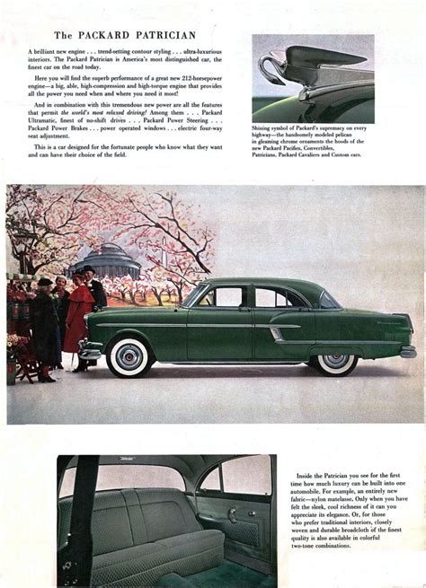 1954 Packard Patrician Four Door Sedan Packard Car Ads Packard Cars