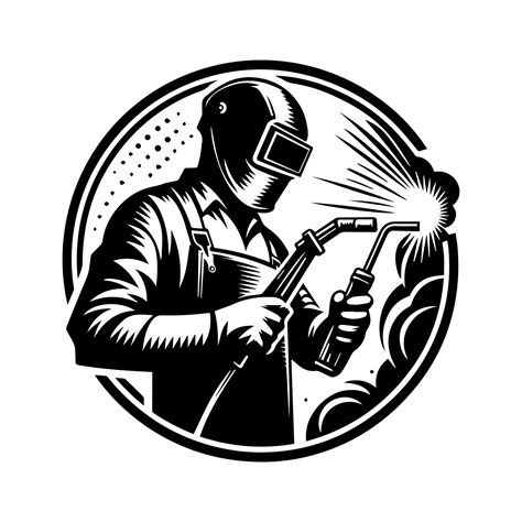 Soldadura Hombre Logo Diseño Soldadura Hombre Icono Ilustración