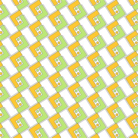 Premium Vector Seamless Unique Shapes Geometry Pattern Orange Green