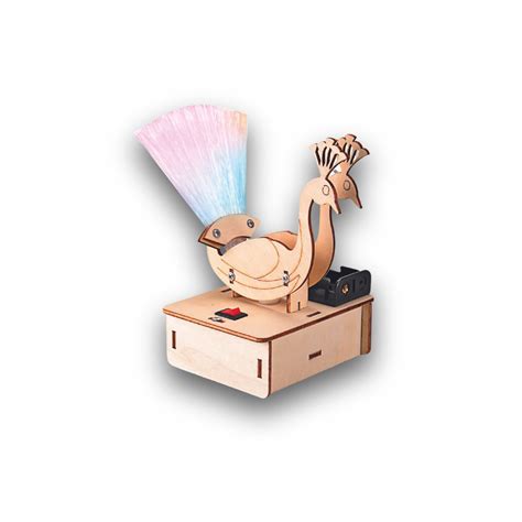 Bubblegum Wood Stem Peacock Night Light