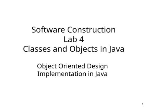 Lab4 Software Construction Bsse5pptx Ppt Pptx