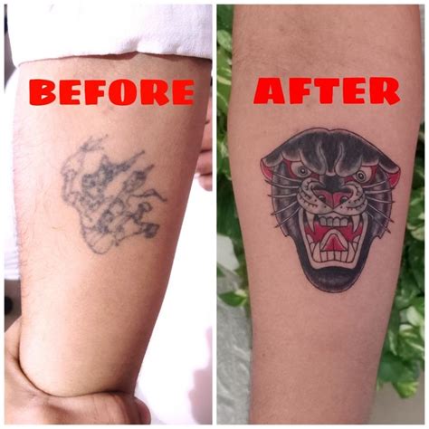 Cover Up Tattoo 🖤 Old School Style Tattoo 🖤 Cover Up Tattoo Up