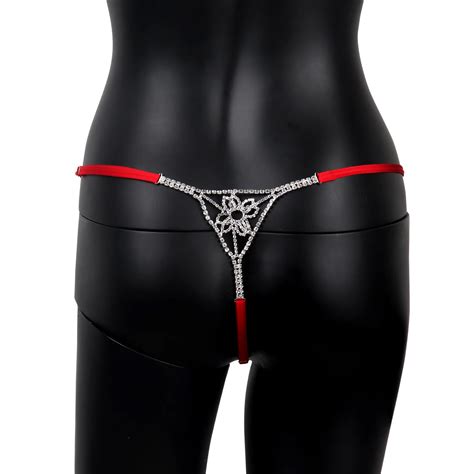 Luxury Personalized Rhinestone G String Butterfly Sexy Hot Girls