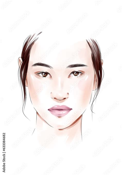 Makeup Chart Style Guide Various Face Look Types Schemes Template