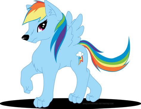 Rainbow Dash Wolf