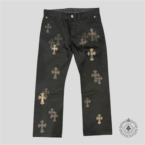 Chrome Hearts Cross Patch Chino Pants In Black Camo Authentic
