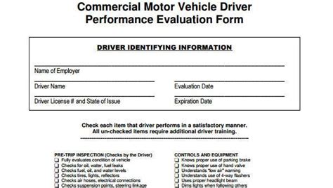 Free 8 Driver Evaluation Forms In Pdf Ms Word