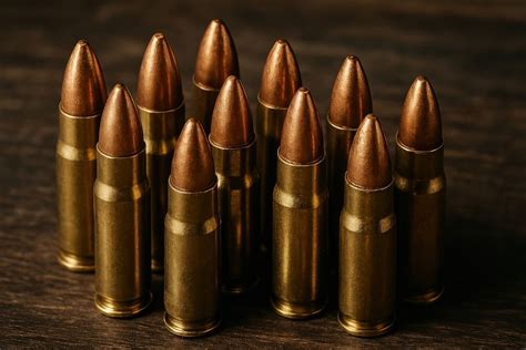 Copper Bullets On Wooden Surface Free Photo Rawpixel