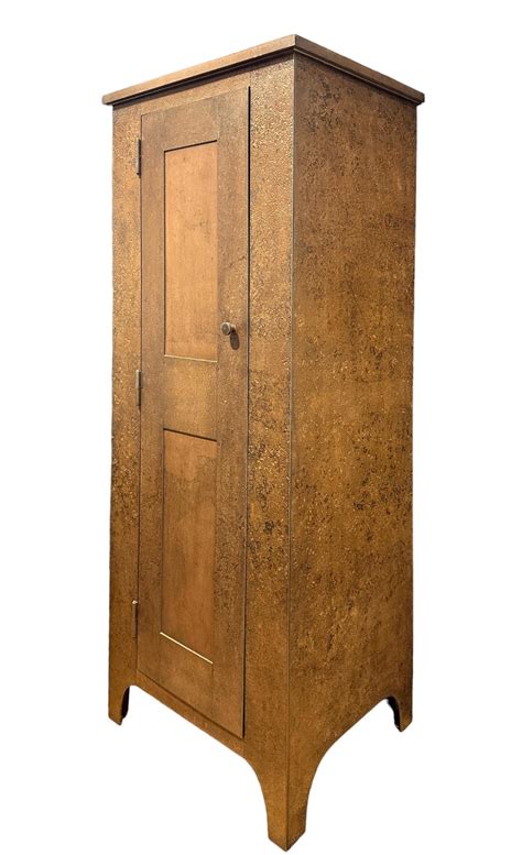 Jim Rose Armoire Shaker Style In Steel With Natural Rusted Patina