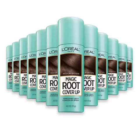 Loreal Root Cover Up Spray Medium Brown 2 Oz 12 Pack Contarmarket