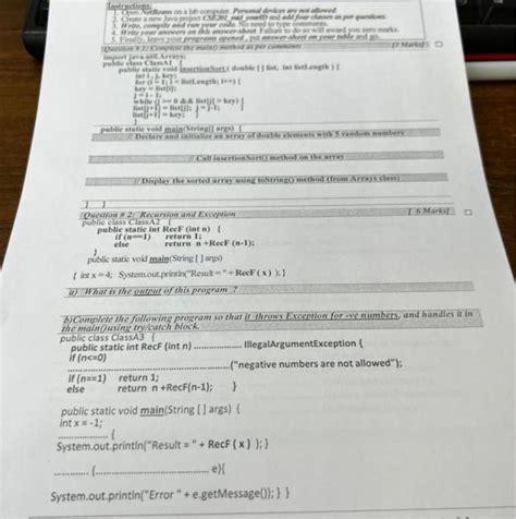 solved i call insertionsort method on the array