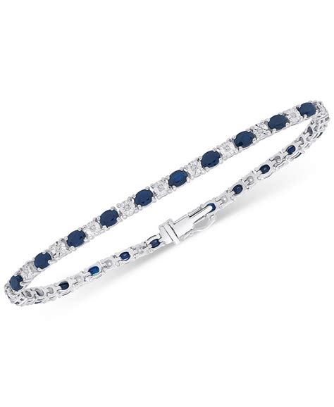 Macys Sapphire 3 38 Ct Tw And Diamond 110 Ct Tw Link