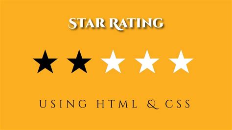 Star Rating Using Html Css Quick Css Tricks Youtube