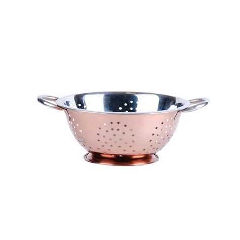 Passoire En Inox Gold Diam 24 Cm Rose Gold Cdiscount Maison