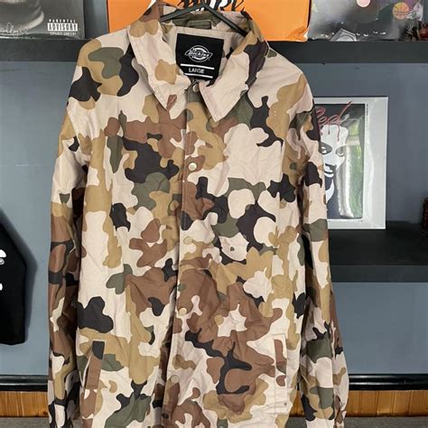 Dickies Camo Jacket Good Festival Piece Size Medium Depop