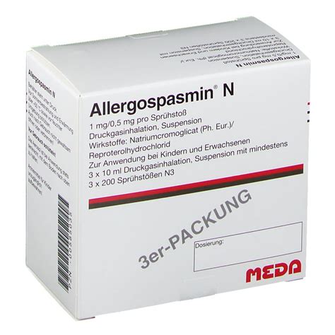 Allergospasmin® N 1 Mg05 Mg Pro Sprühstoß 3x10 Ml Shop