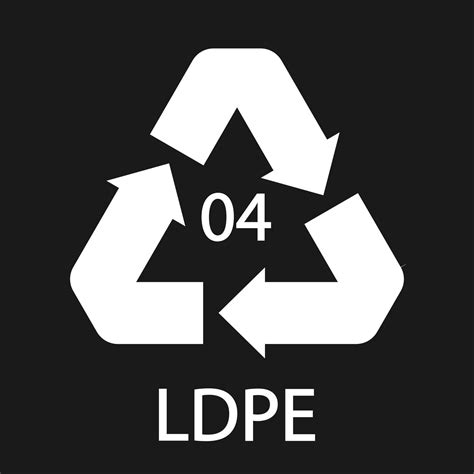 Ldpe 04 Recycling Code Symbol Plastic Recycling Vector Low Density Polyethylene Sign 6763276