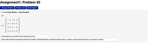 Solved Assignment1 Problem 25 Previous Problem Problem List