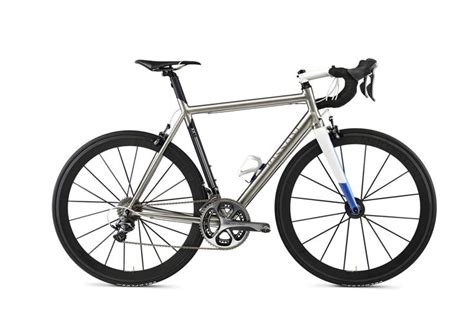 Silver Bike With Blue Accents Passoni Bikes