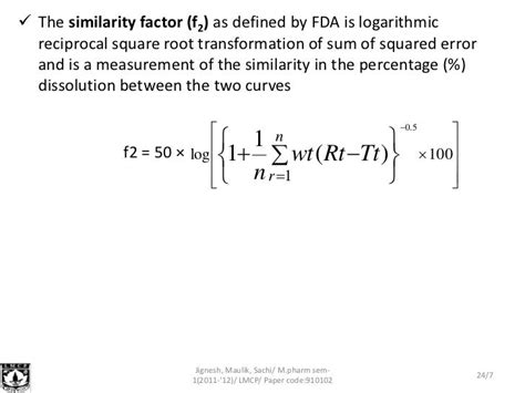 Seminar On Dissolution Profile Comparison