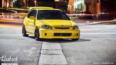 Custom Yellow Honda Civic Ek9 Type R Modifiedx