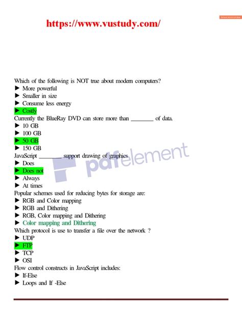 Cs101 Solved Mcqs Mega Files For Papers With 115 Papes Pdf Internet And Web World Wide Web