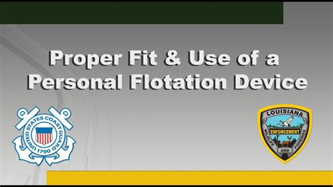 Ldwf Proper Fit And Use Of A Personal Flotation Device Pfd Youtube