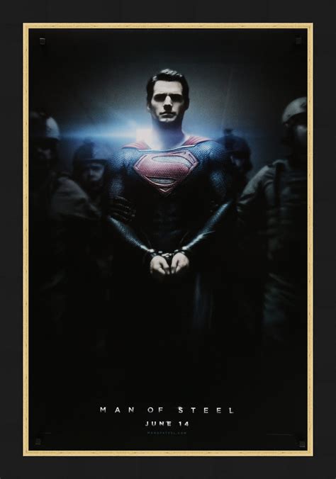 Superman Man Of Steel Official Poster Superman Is In Cuffs In New